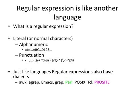 Ppt Regular Expressions Regex Powerpoint Presentation Free Download Id2555603