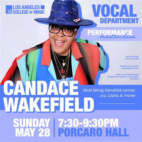 Candace Wakefield Vocal Performance Masterclass 528 Lacm