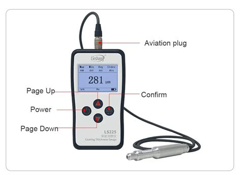 Ls225 Coating Thickness Meter 0 500μm Measurement Tool Oem