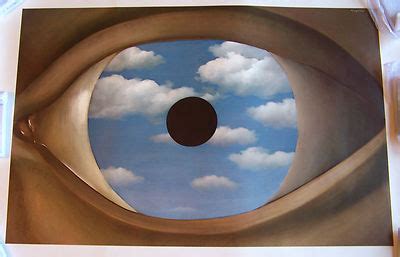The False Mirror By Rene Magritte 1976 Mont Lith Print Museum Of
