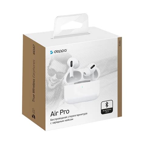 Купить Беспроводные наушники с микрофоном Air Pro белые Deppa в Нижнем ...