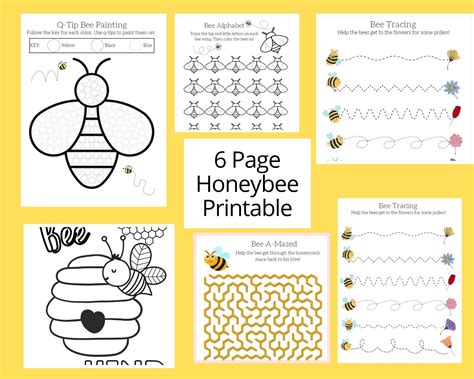 Honey Bee Printable Worksheets Worksheets For Preschool Kindergarten