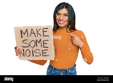 Young Latin Transsexual Transgender Woman Holding Make Some Noise