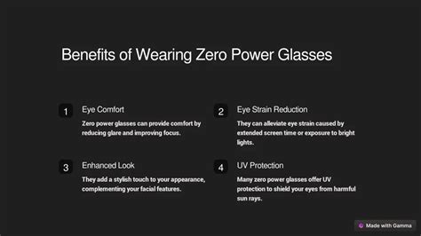 Ppt Zero Power Glasses A Stylish And Functional Choice Powerpoint