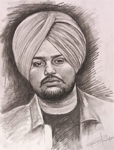 Sidhu Moose Wala Sidhu Moose Drawing Sidhu Pencil Sketch Sidhu