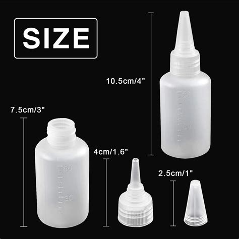 16pcs Plastic Small Squeeze Bottles Clear Empty Sq Vicedeal