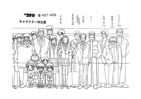 《名侦探柯南》登场人物身高设定图