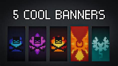 Minecraft 5 Cool Banner Designs 10 Tutorial Youtube