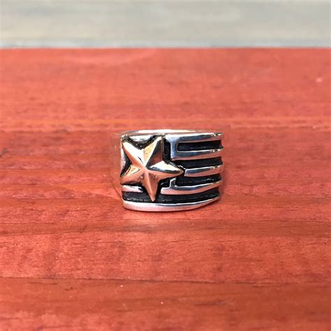 American Bad Ass Ring Sterling Silver Skull Ring Skull Ring Etsy