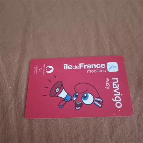 Paris 2024 Pass Navigo Rechargeable Phryge Paralympique Collector Série