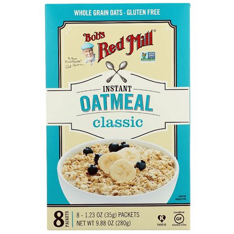 Bobs Red Mill Instant Oatmeal Classic 8 Pkts