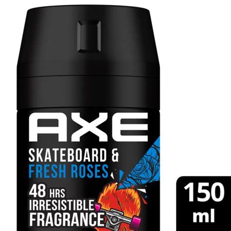 Axe Antiperspirant Deodorant Spray For Men Skateboard Fresh Roses