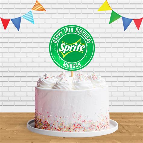Sprite Cake Topper Centerpiece Birthday Party Decorations Ediblecaketopper