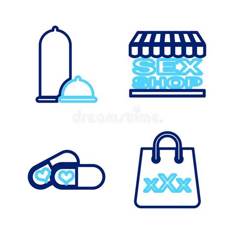 Building Shop Icon Set Stock Vector Illustration Of Design 64043720