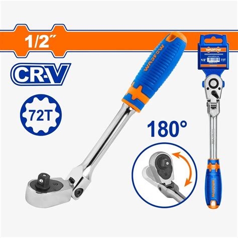 Wadfow Wrw4212 1 2 Inch Dr Flex Head Ratchet Wrench Quick Release 1 2 Drive Ratche At Rs