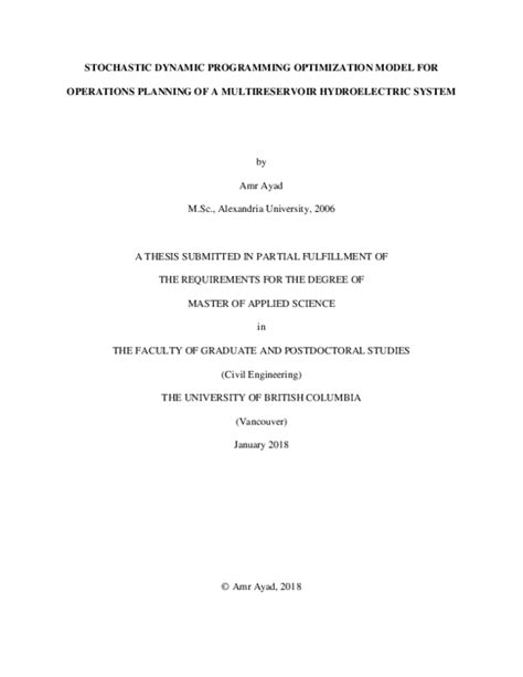 Pdf Stochastic Dynamic Programming Optimization Model For Operations