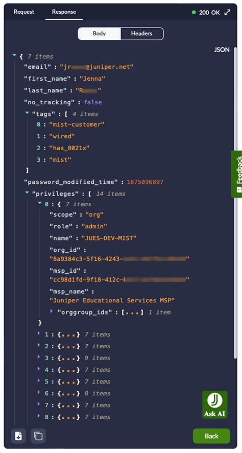 Use The Mist Api Reference For Api Testing Mist Juniper Networks