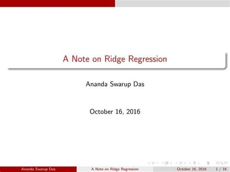 Lasso And Ridge Regression Ppsx Technology And Computing