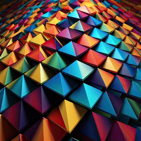 Premium Ai Image Pyramidal Geometric Composition