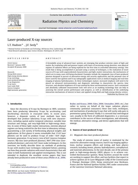 Pdf Laser Produced X Ray Sources Dokumentips