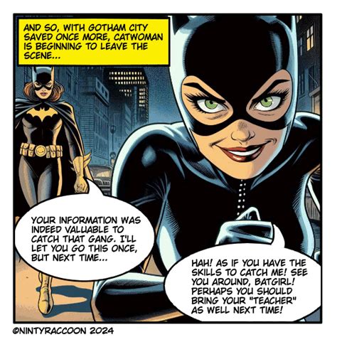 Batgirl And Catwoman Fake Comic Panel  By Nintyraccoon On Deviantart