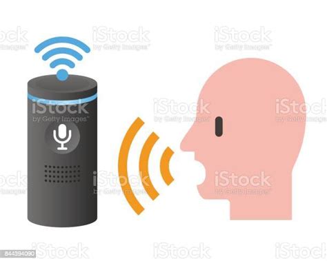 Voice Assistance System Concept Diagram Speech Recognition Voice Recognizer Stock Illustration