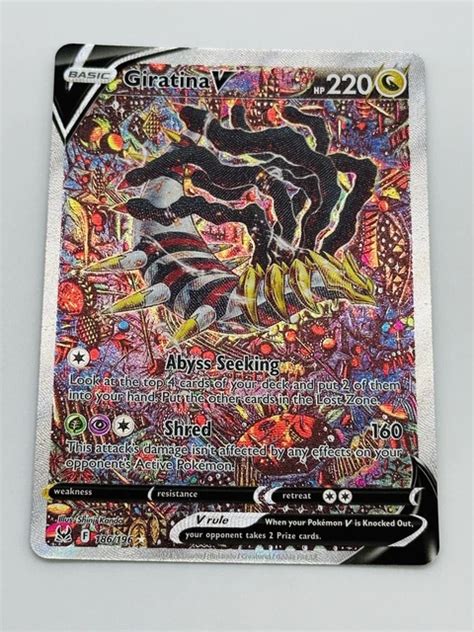 Pokemon Tcg Giratina V Full Alternate Alt Art 186 196 Lost Origin Card