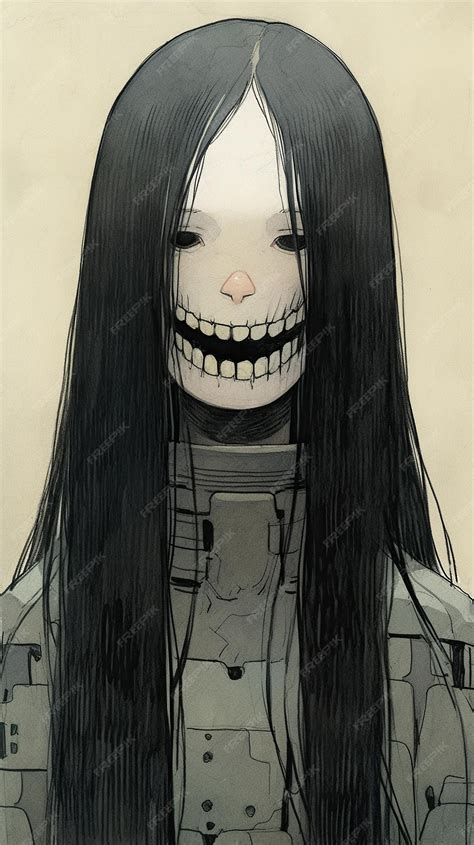 Creepy Anime Girl Drawing