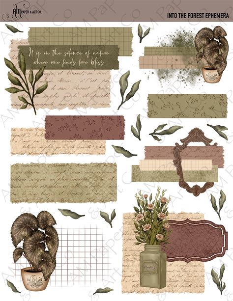 Into The Forest Ephemera Stickers Am Paper And Art Co In 2024