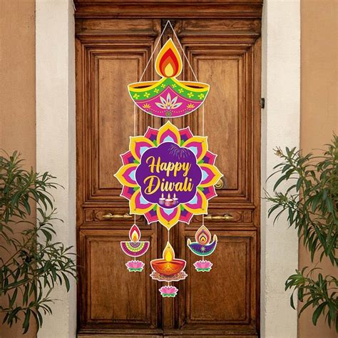 Ready Stock Happy Diwali Festival Decor Deepavali Door Hanging