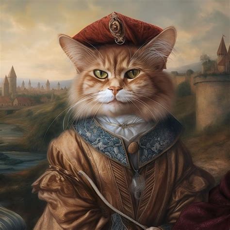 Renaissance Cats 08 Digital Art By Mario Alejandro Pinto Fine Art America