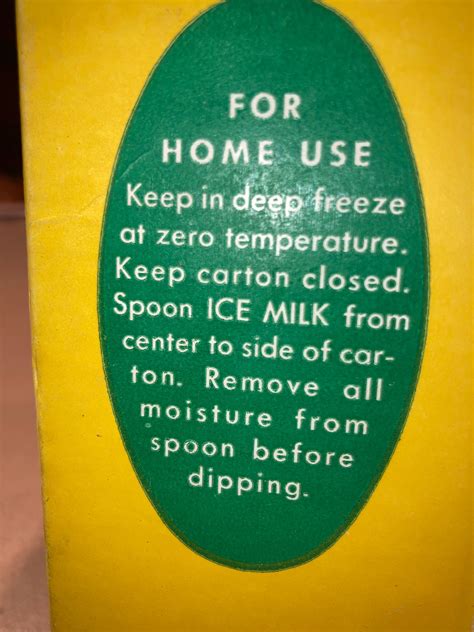 Vintage 1950s Hull Brand Vanilla Ice Cream Carton New Never Used Nos