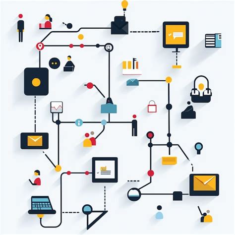 Workflow Infographic Showing Collaboration And Task Dependencies Premium Ai Generated Image