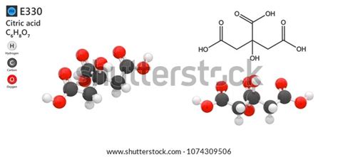 Food Additive E330 Acidity Regulator Antioxidant Stock Illustration