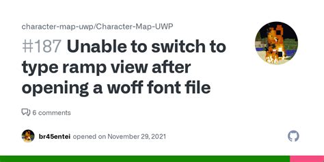 Unable To Switch To Type Ramp View After Opening A Woff Font File Issue Character Map