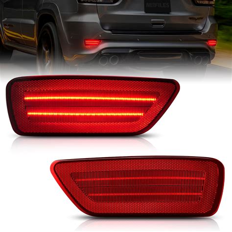 Neifiles Led Rear Bumper Reflector Lights Compatible With Jeep Compass