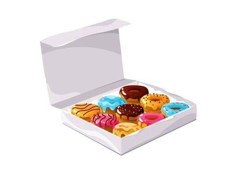 1800 Donut Box Stock Illustrations Royalty Free Vector Graphics