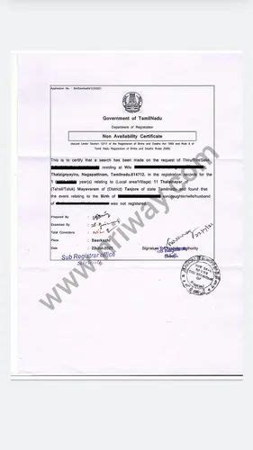 Nriway Birth Certificate In Nagapattinam In Nagpur