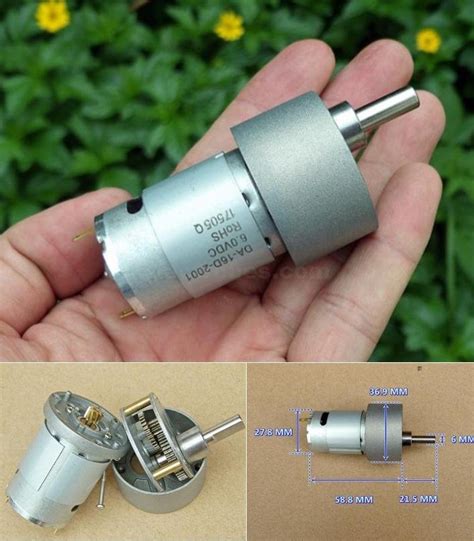 Hq 37gb 395 12v 740rpm High Torque Dc Gear Motor In Pakistan