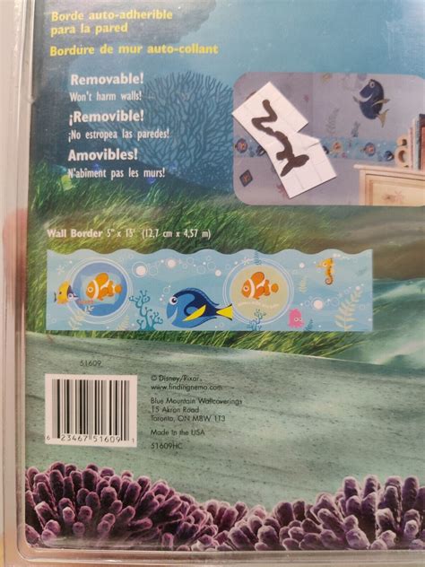 Rare Finding Nemo Disney Wall Border Roll Self Stick 5 Yard New Ebay