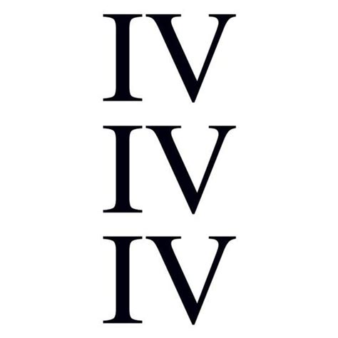 Roman Numeral V Tattoo