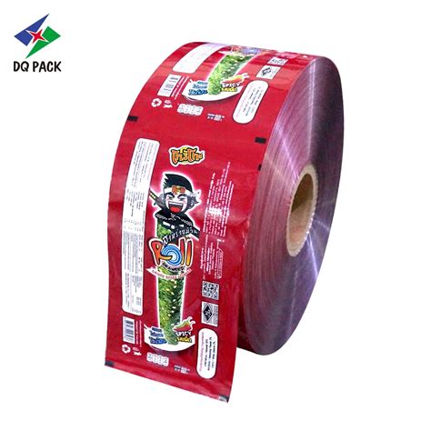 Custom Snack Bags Rollstock Film Heat Seal Sachet Supplier Dq Pack