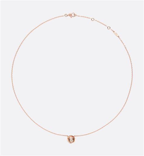 Rose Dior Couture 小尺寸項鍊 玫瑰金和鑽石 Dior