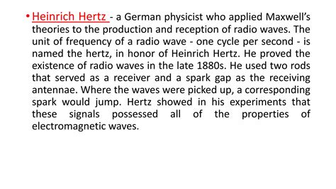 Proponents On The Formulation Of Em Wave Theorypptx