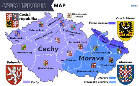 Map Of Czech Republic Major Cities Highways And Regions