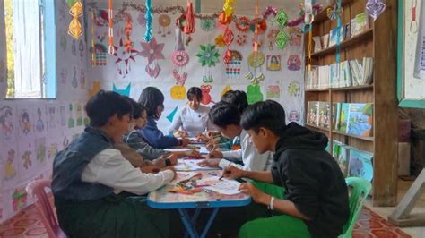 မိုင်းခုတ်မြို့ ကလေးစာဖတ်ခန်းတွင် ဆေးရောင်ခြယ်ပြိုင်ပွဲ ပြုလုပ