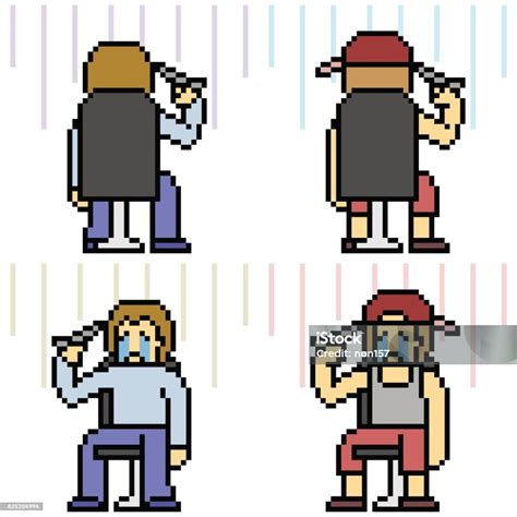 Vector Pixel Art Set Stock Illustration Download Image Now Adult