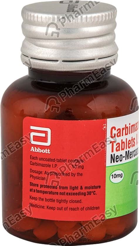 Neo Mercazole 10 Mg Tablet 120 Uses Side Effects Price And Dosage