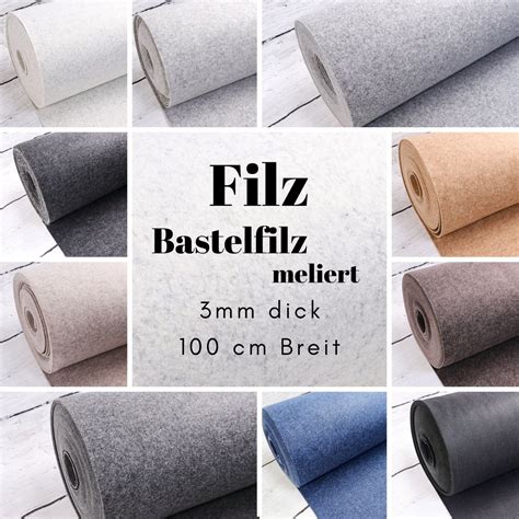 Filz Bastelfilz Stoffe 3mm Dick 100cm Breit In Verschiedenen Farben