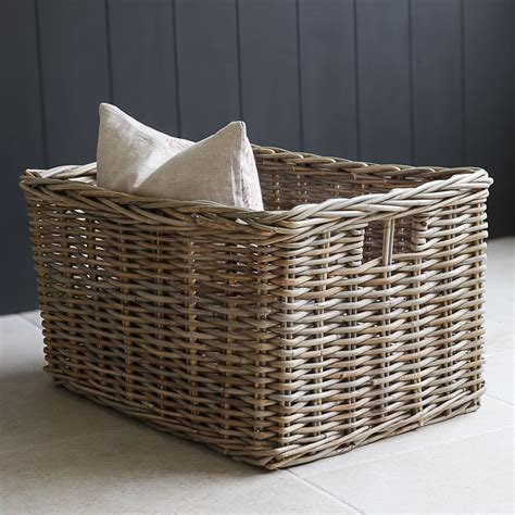 Extra Large Deep Rattan Rectangular Basket Marquis And Dawe Marquis